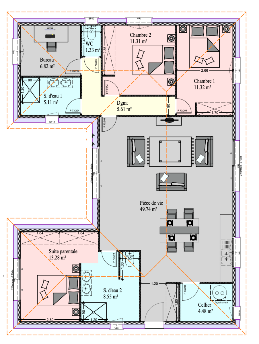 Présentation de 5 modèles de plans de maisons en U - Maisons Côte ...